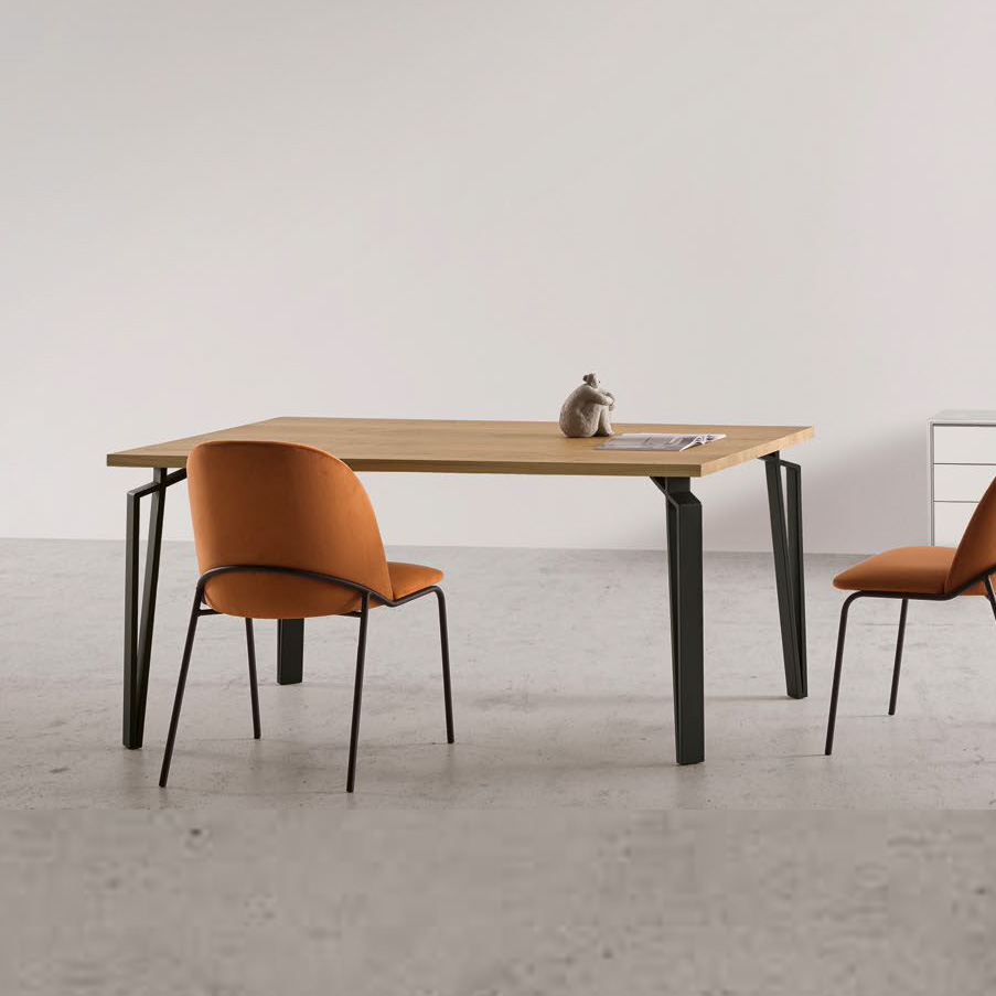 MESA ARCO MADERA FIJA - Muebles de diseño en Soluciones Contract